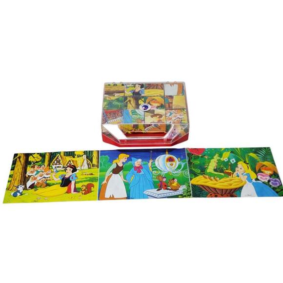 Disney | Games | Vtg Disney Picture Block Puzzle 6 Scenes Clementoni 8s ...